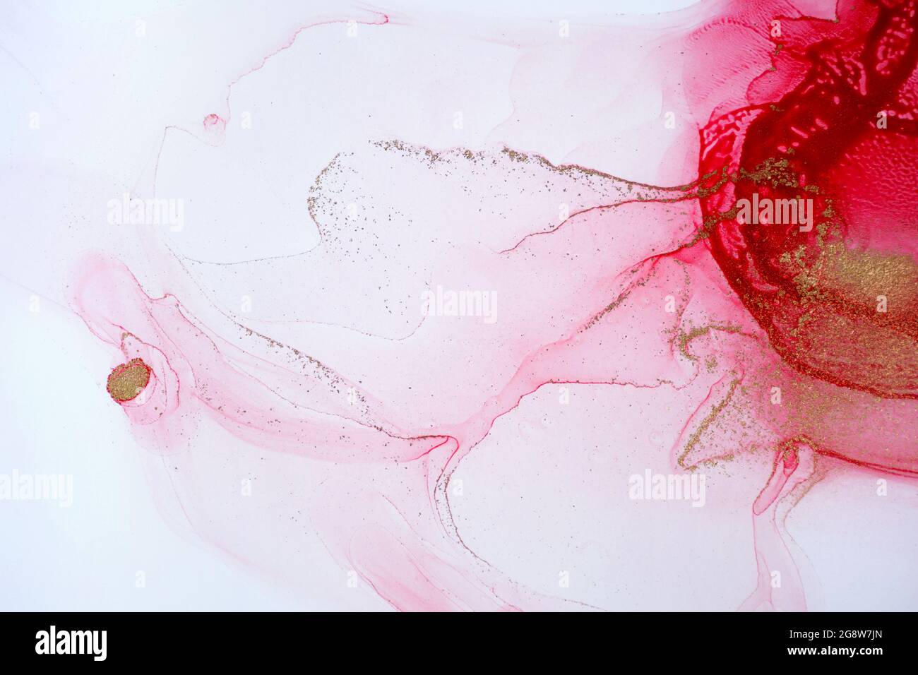Abstract pink watercolor ink gradient drops Stock Photo - Alamy