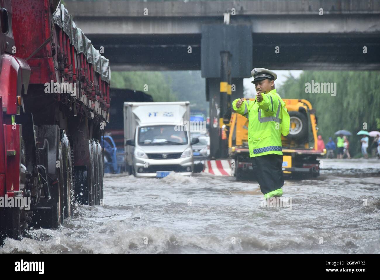 Handan, China. 23rd July, 2021. HANDAN, CHINA - JULY 22, 2021 - A ...