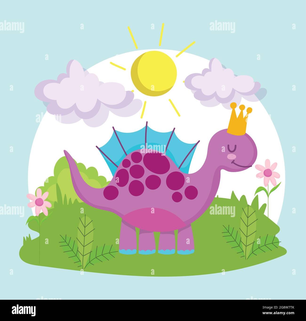 cute cartoon dinosaur Stock Vector Image & Art - Alamy