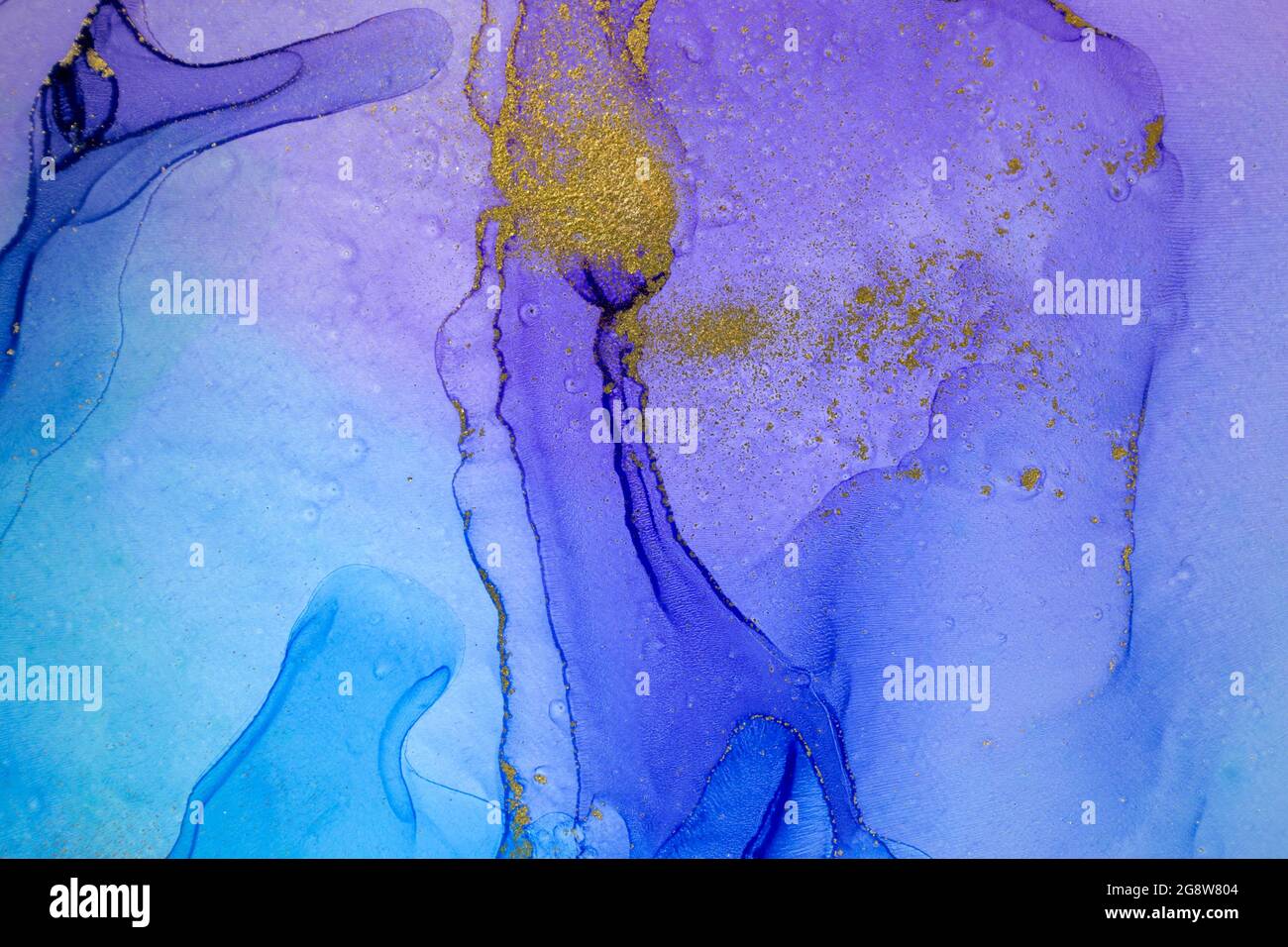 Alcohol ink blue transparent background. Ocean style watercolor drops ...