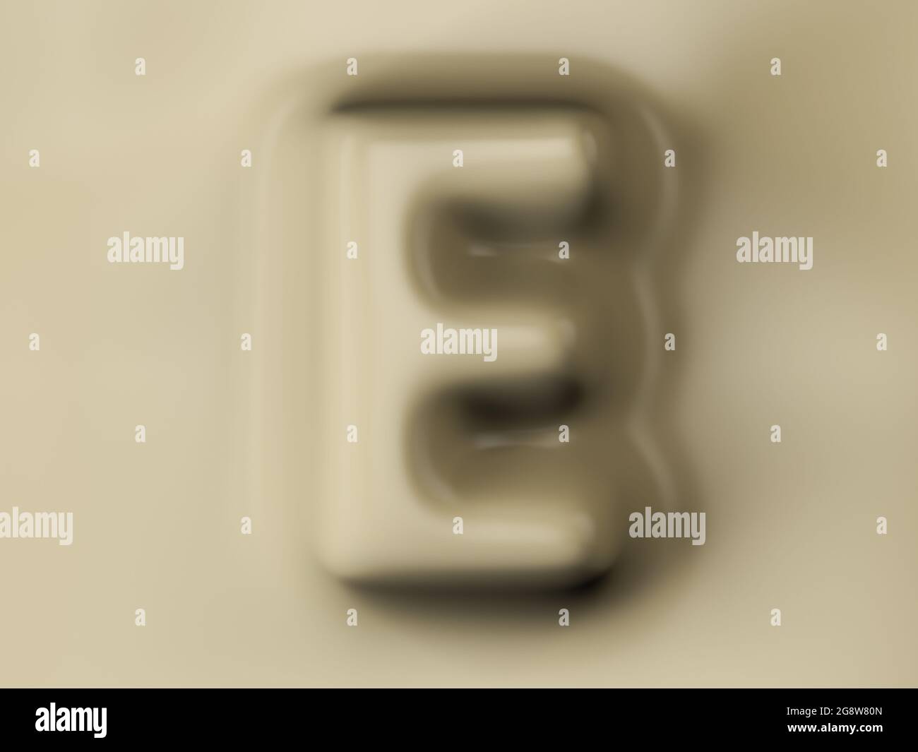 Wax letter E background. 3d illustration Stock Photo - Alamy