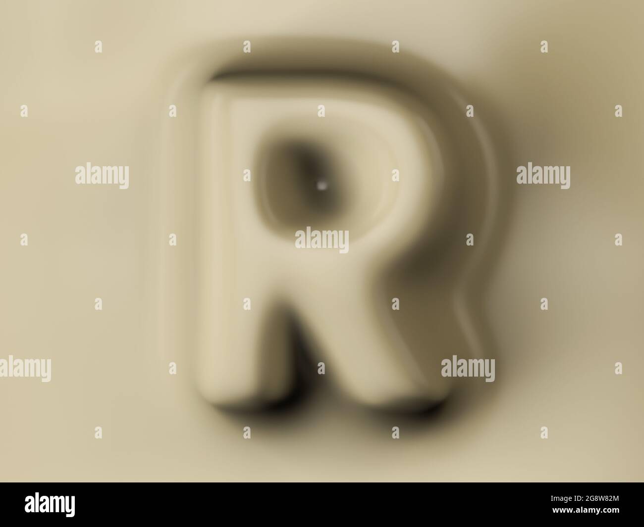 Wax letter R background. 3d illustration Stock Photo - Alamy