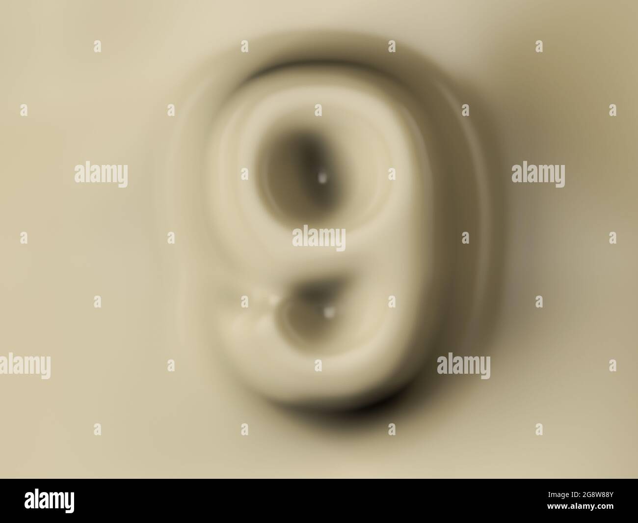 Wax number nine background. 3d illustration Stock Photo - Alamy