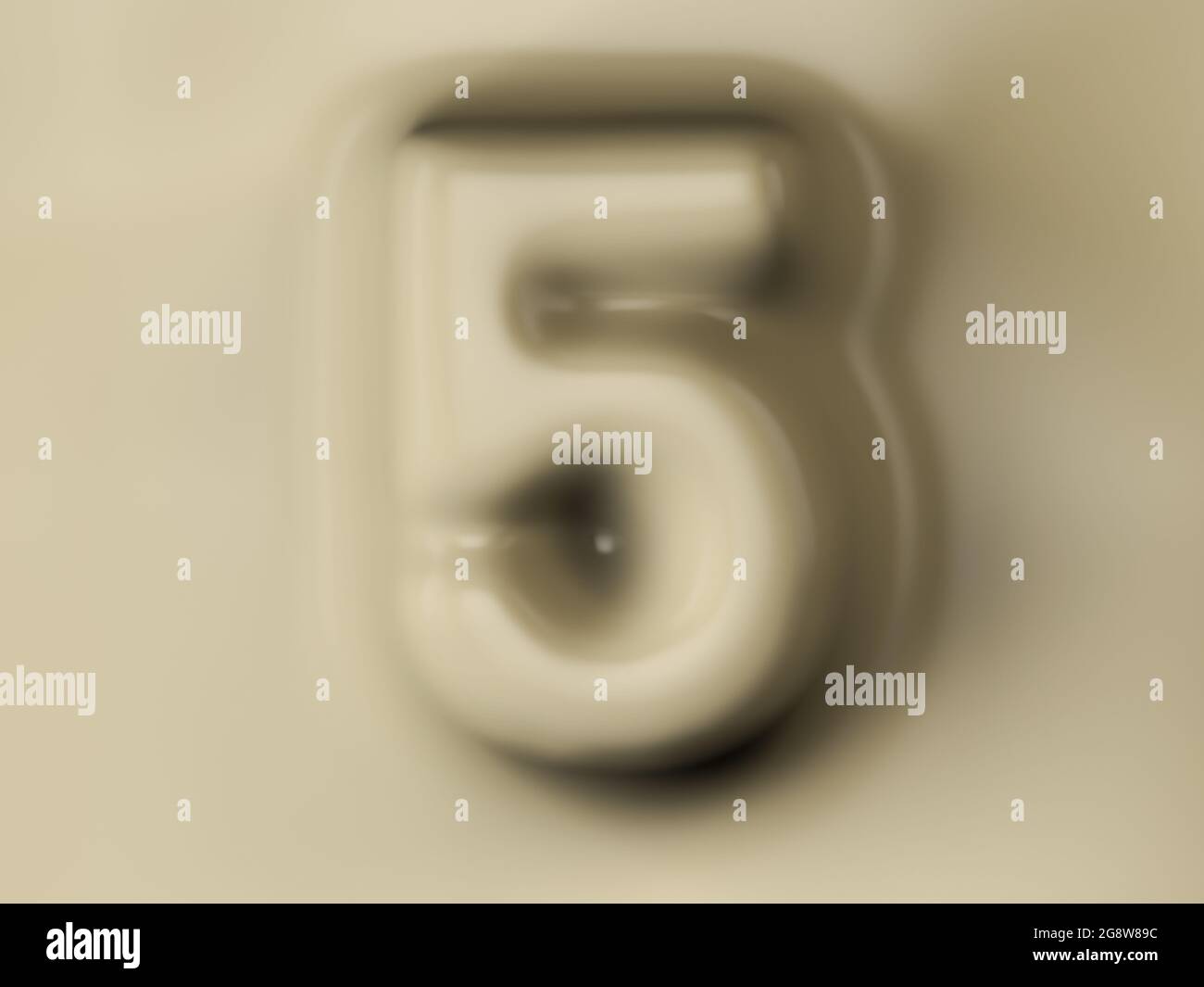 Wax number five background. 3d illustration Stock Photo - Alamy