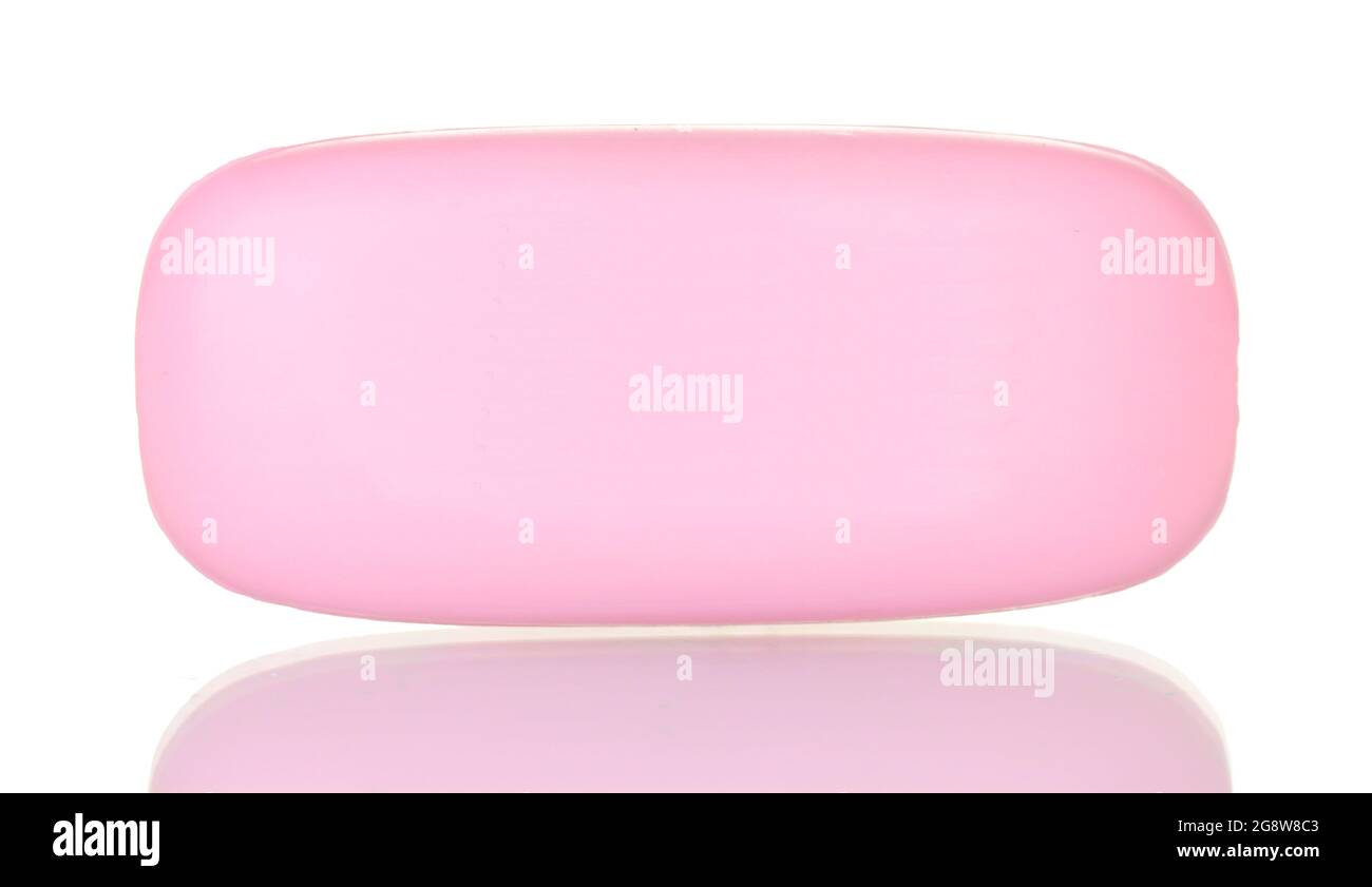 Soap on white background Stock Photo - Alamy
