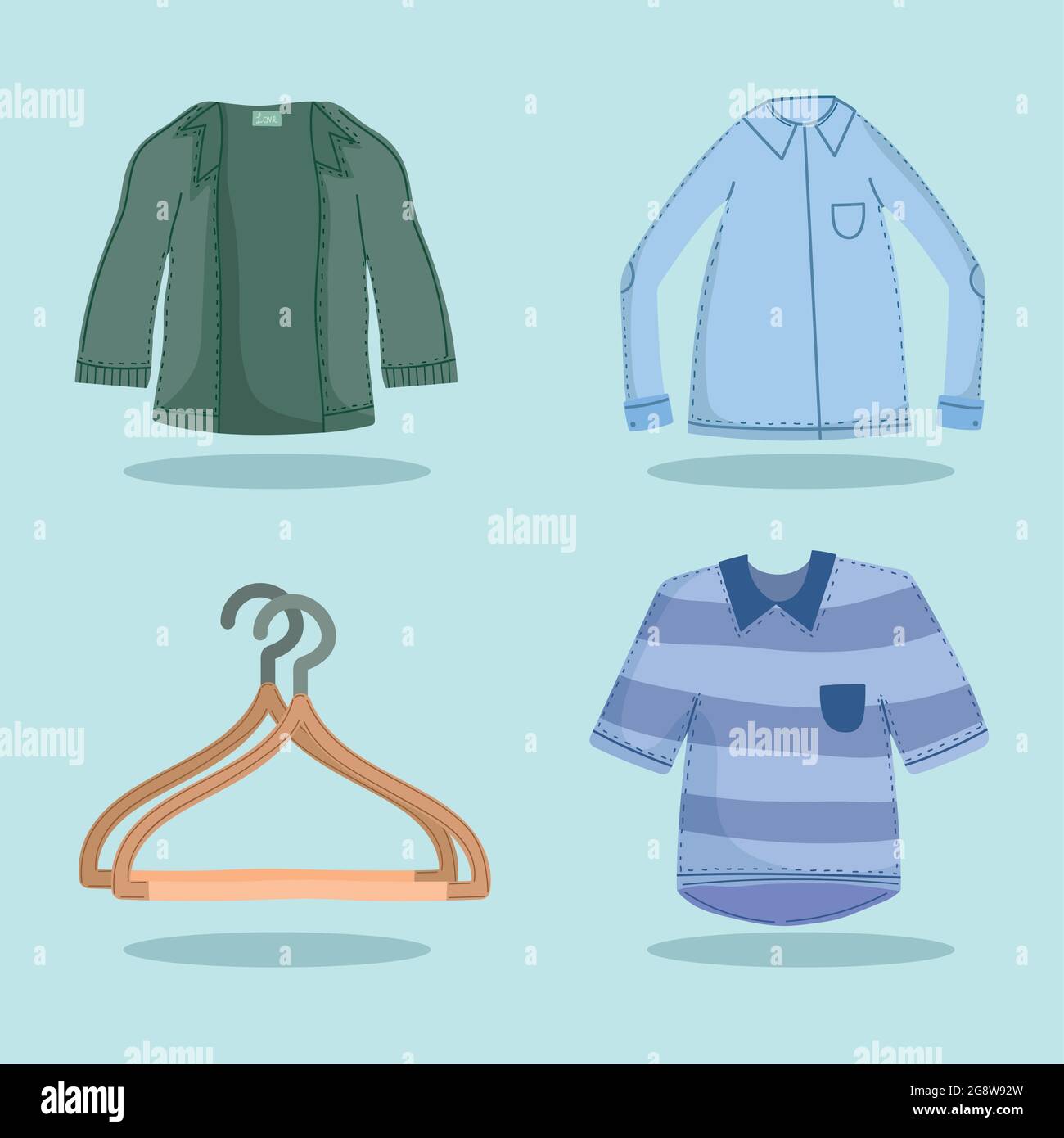 clothes and hanger Stock Vector Image & Art - Alamy