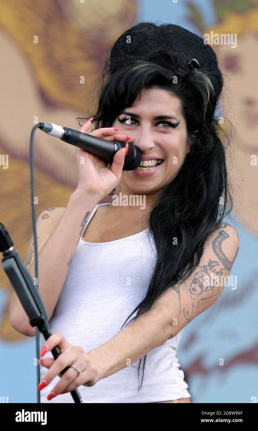 EDITORIAL USE ONLY File photo dated 09/06/07 of Amy Winehouse ...