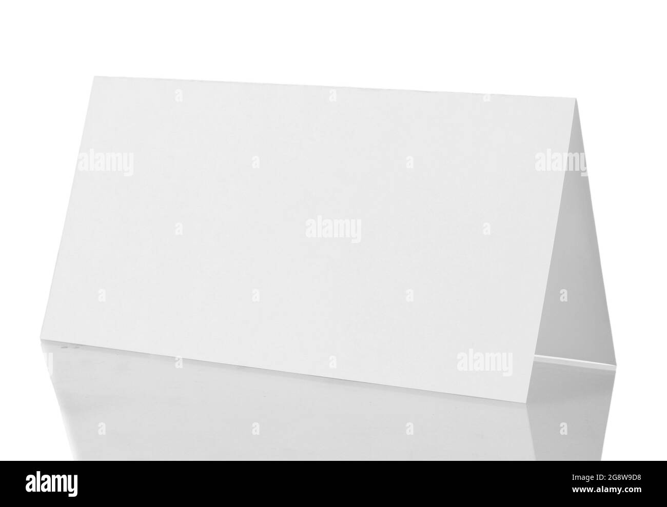 empty paper card isolated on white background Stock Photo - Alamy