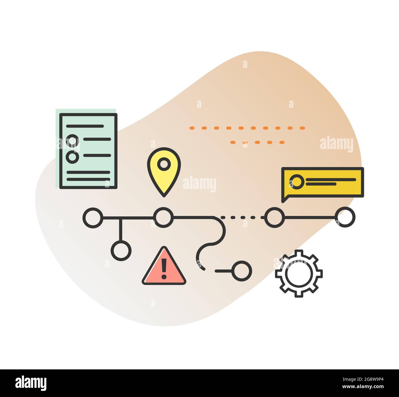 Process chart direction arrow banner Cut Out Stock Images & Pictures ...