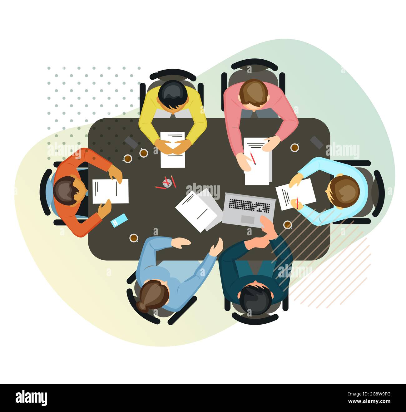 Business men discussion file Stock Vector Images - Alamy