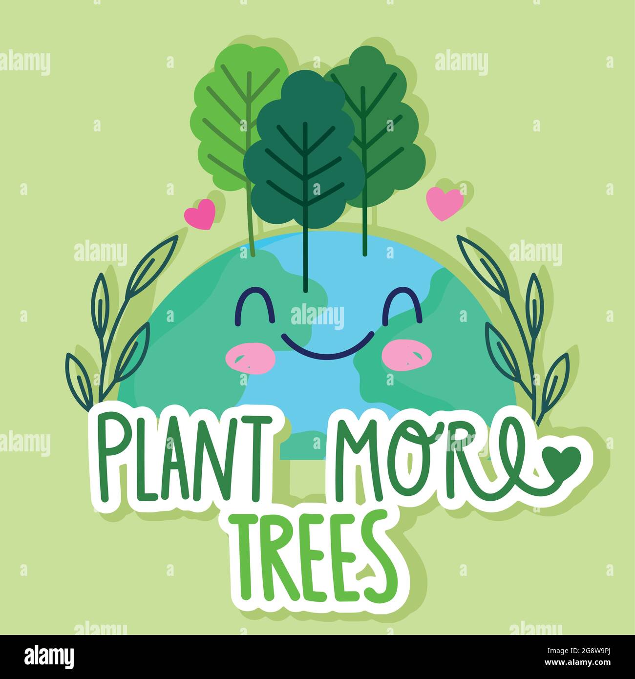 planet plant more trees Stock Vector Image & Art - Alamy