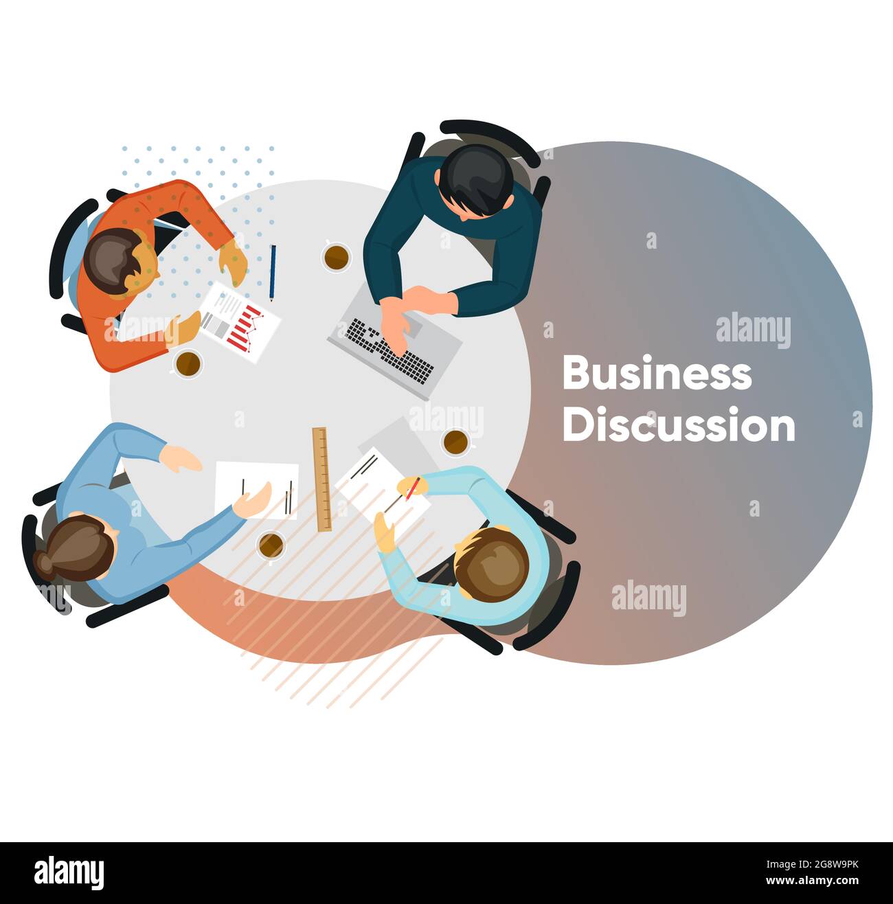 Business Meeting - Team Discussion - Stock Illustration as EPS 10 File ...