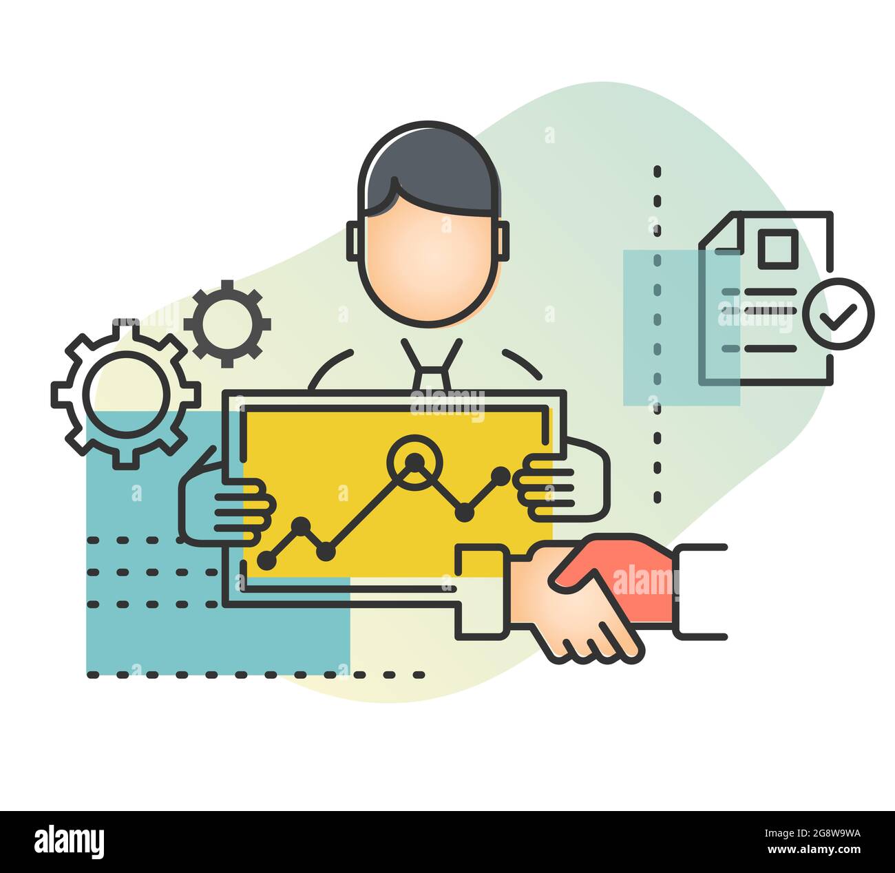 Business Performance Reporting - Stock Illustration as EPS 10 File ...