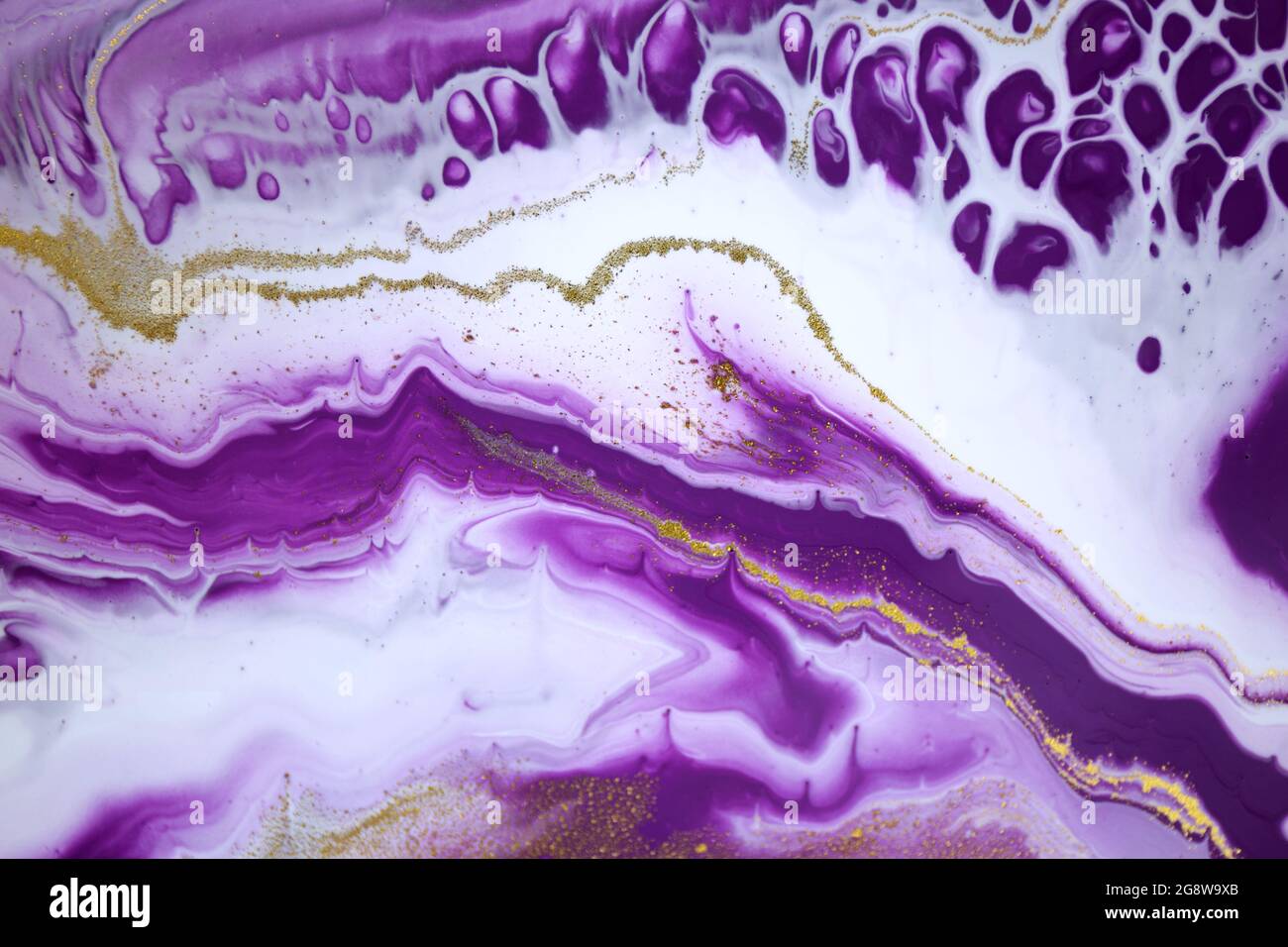 Marble purple acrylic texture with ink sell and gold layers. Agate ...