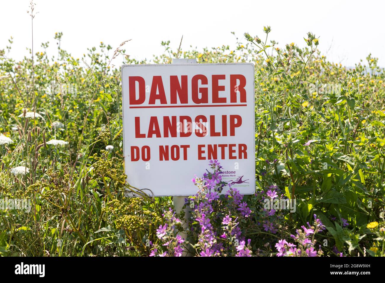 Warning sign landslip hi-res stock photography and images - Alamy