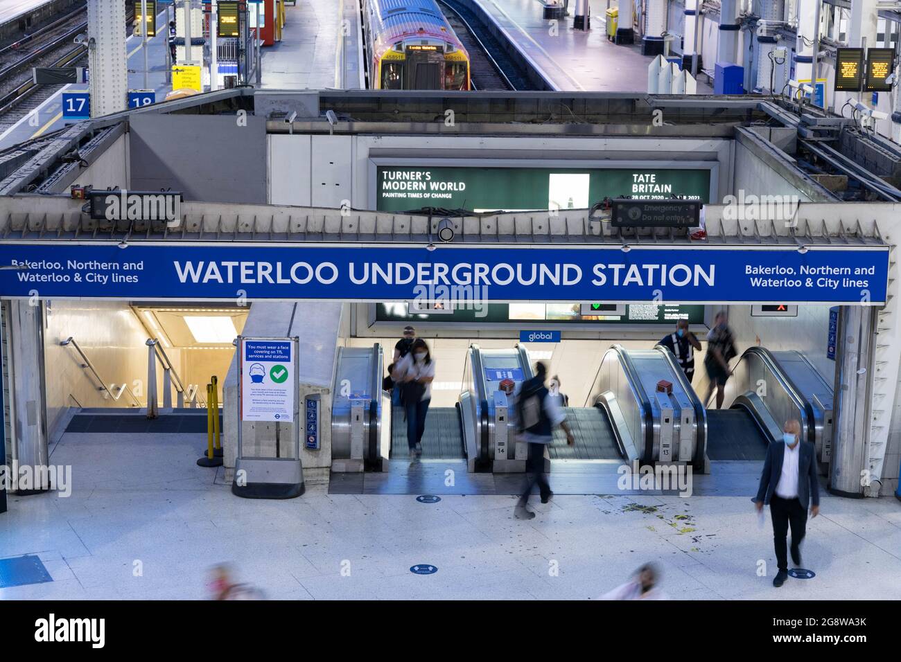 Entrance to London underground at Waterloo station London England Stock ...