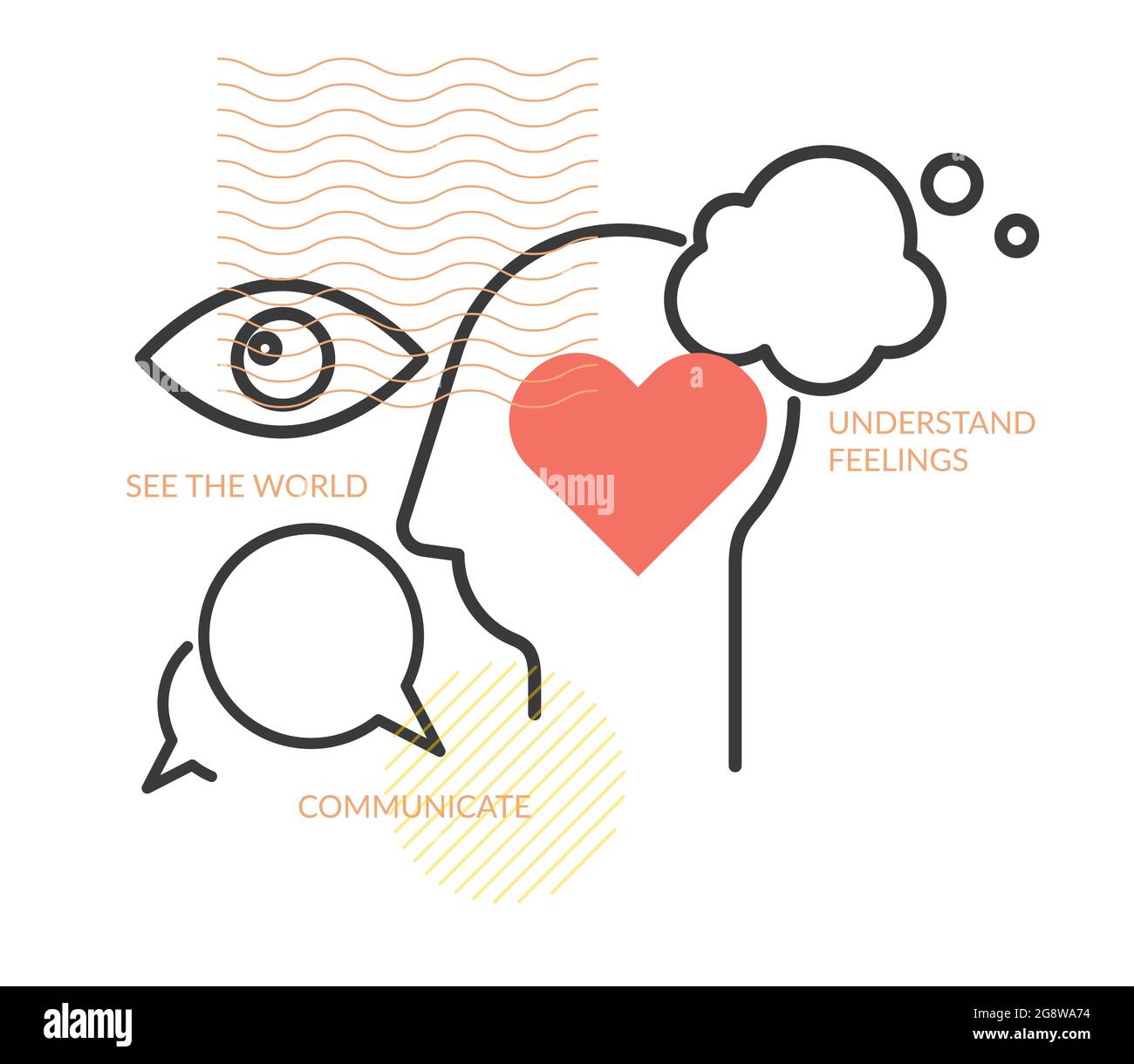 Empathy - Empathetic Design - Illustration as EPS 10 File Stock Vector ...