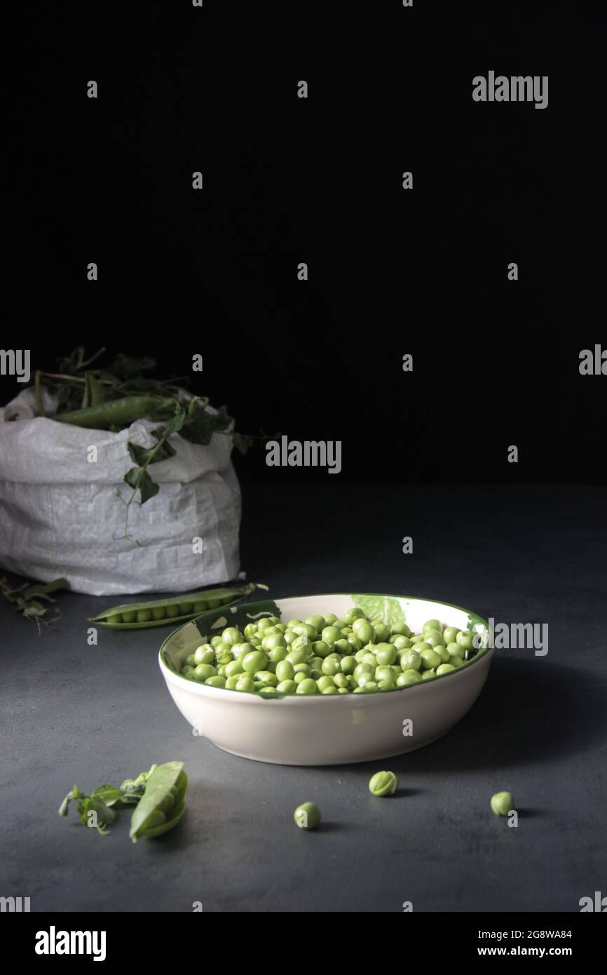 Delicious green peas on hi-res stock photography and images - Alamy
