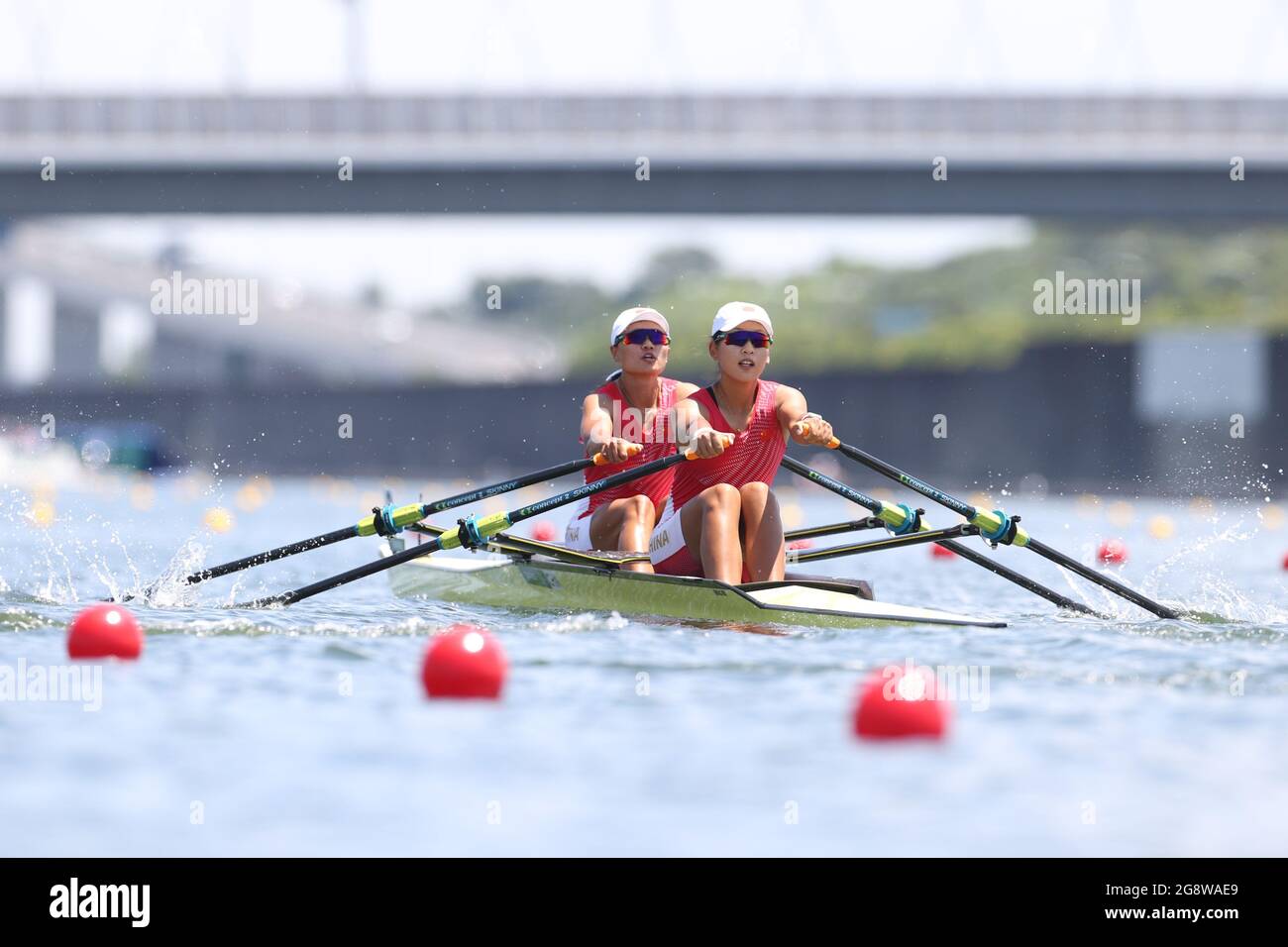 Tokyo, Japan. 23rd July, 2021. Shen Shuangmei (L) and Liu Xiaoxin of ...