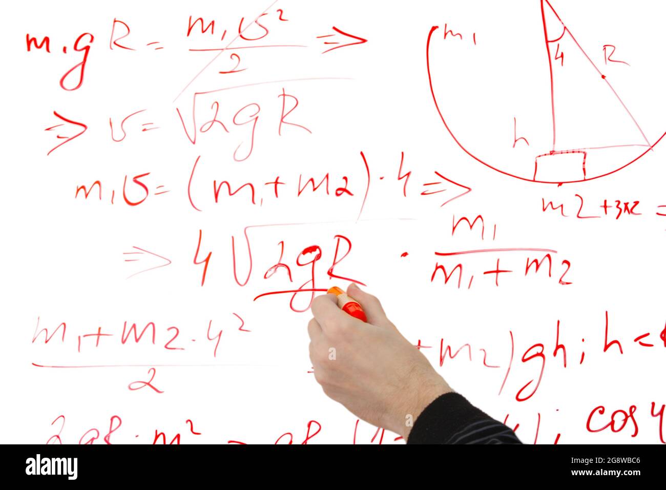 writing on the whiteboard formulas, closeup Stock Photo - Alamy