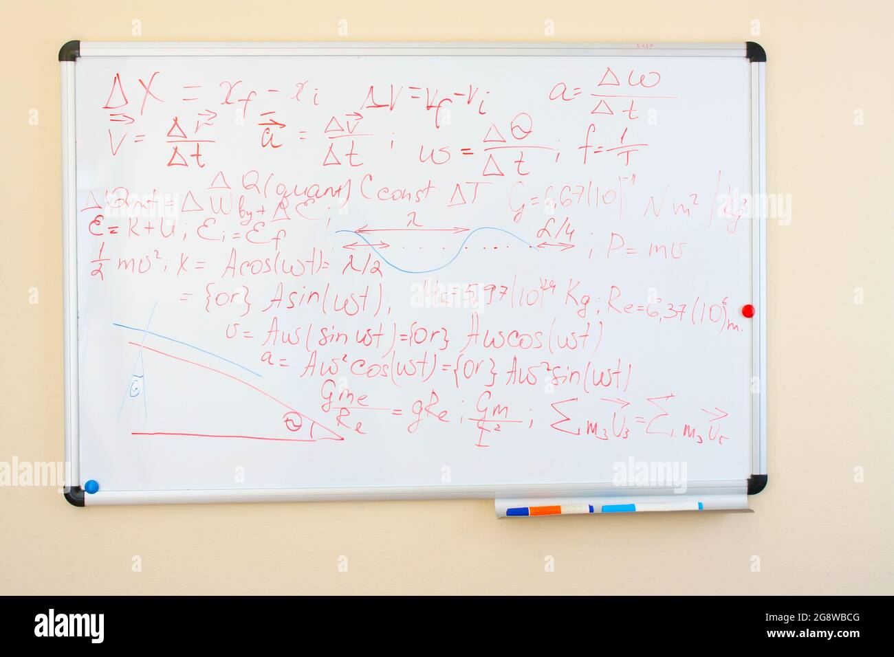 formulas on a whiteboard Stock Photo - Alamy