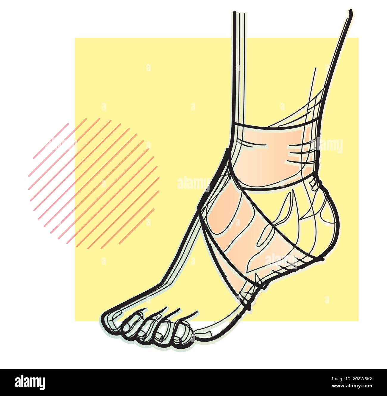 Elastic bandage for Ankle Sprain - Illustration as EPS 10 File Stock ...