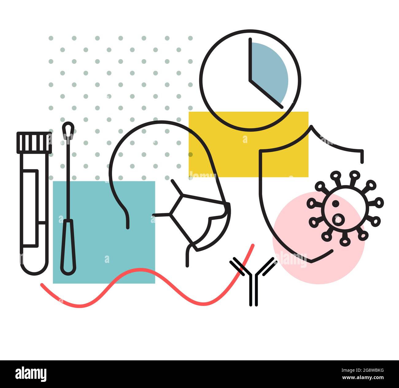 COVID-19 - Antigen Testing Kits - Illustration as eps 10 File Stock ...