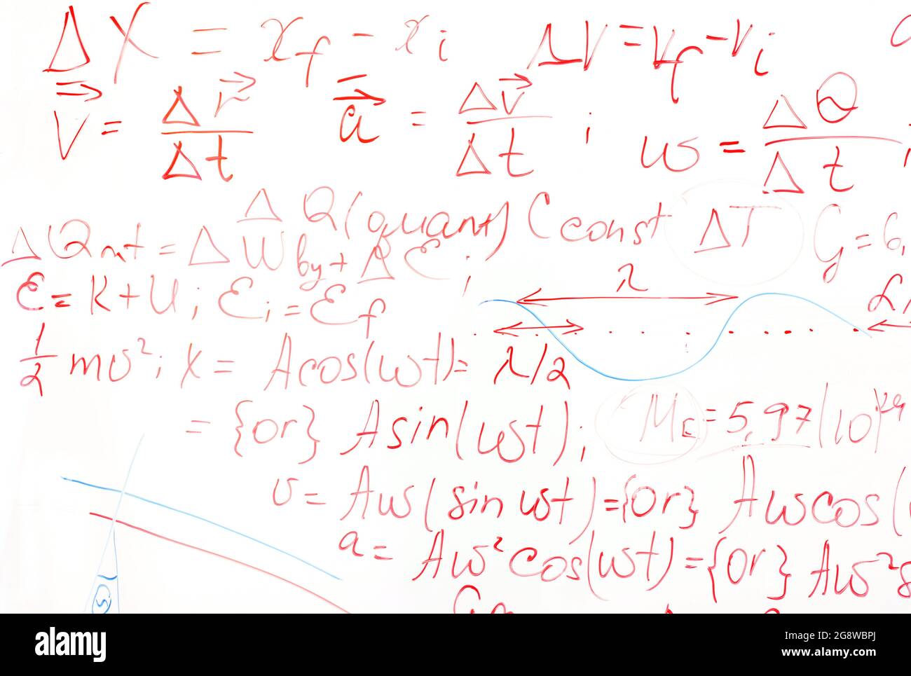 formulas on a whiteboard Stock Photo - Alamy