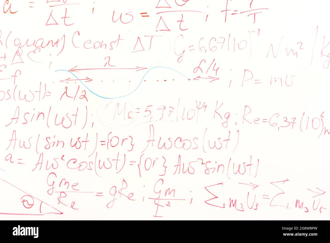 formulas on a whiteboard Stock Photo - Alamy