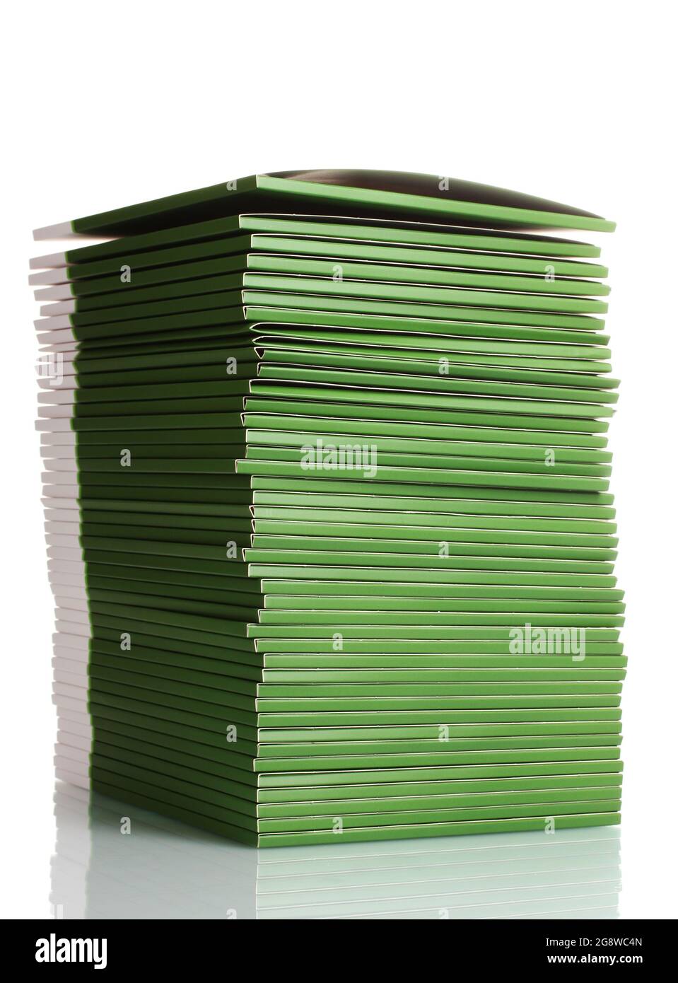 Many green folders isolated on white Stock Photo - Alamy