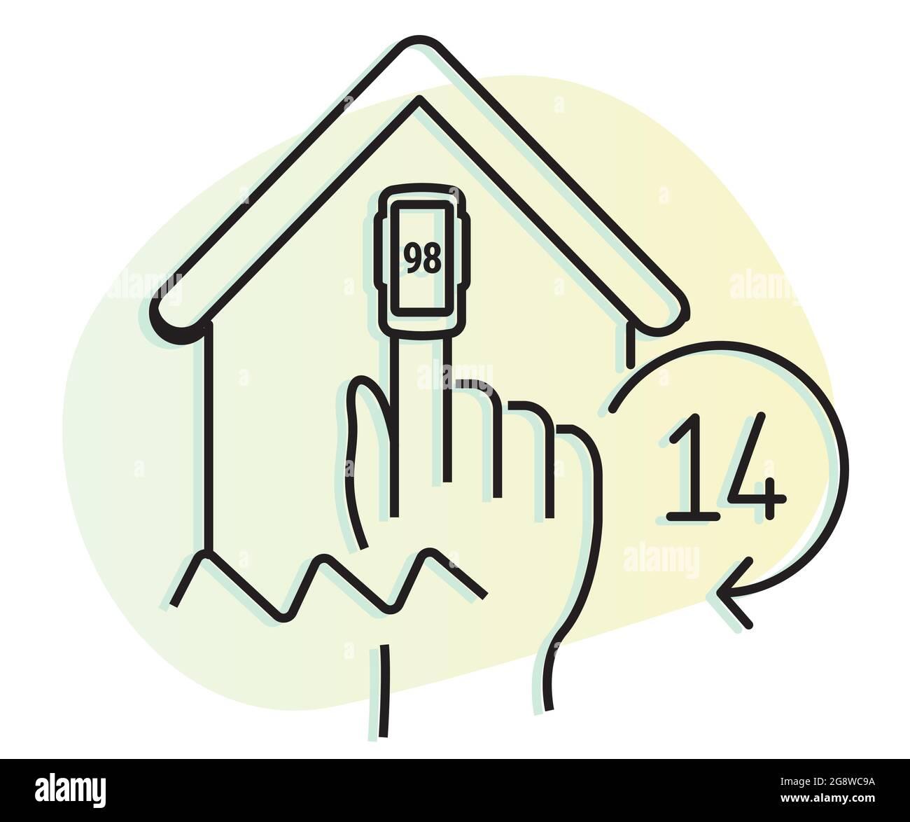 Home Care - Pulse Oximeter - Medical Device - Illustration as EPS 10 ...