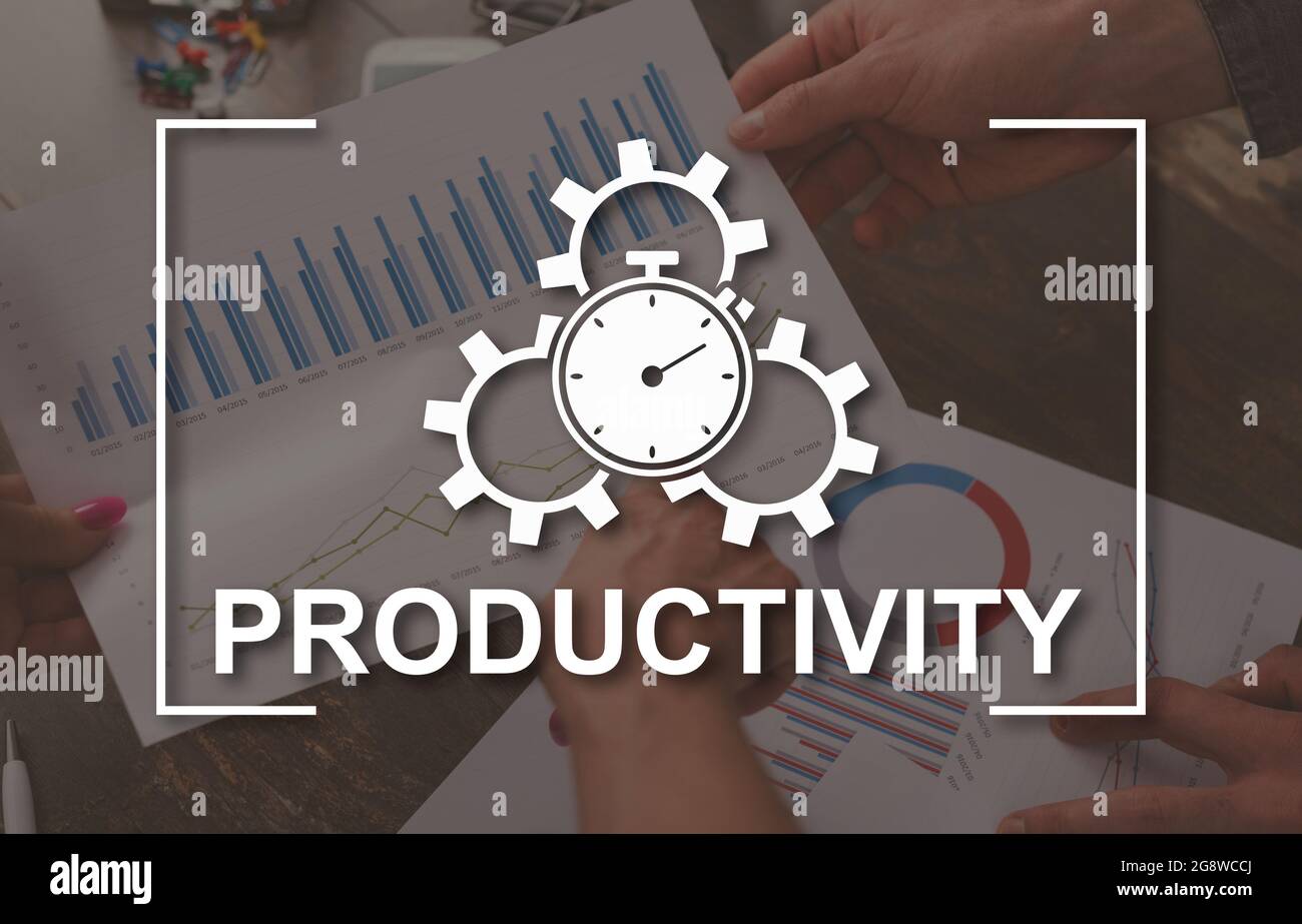 Productivity concept illustrated by a picture on background Stock Photo ...