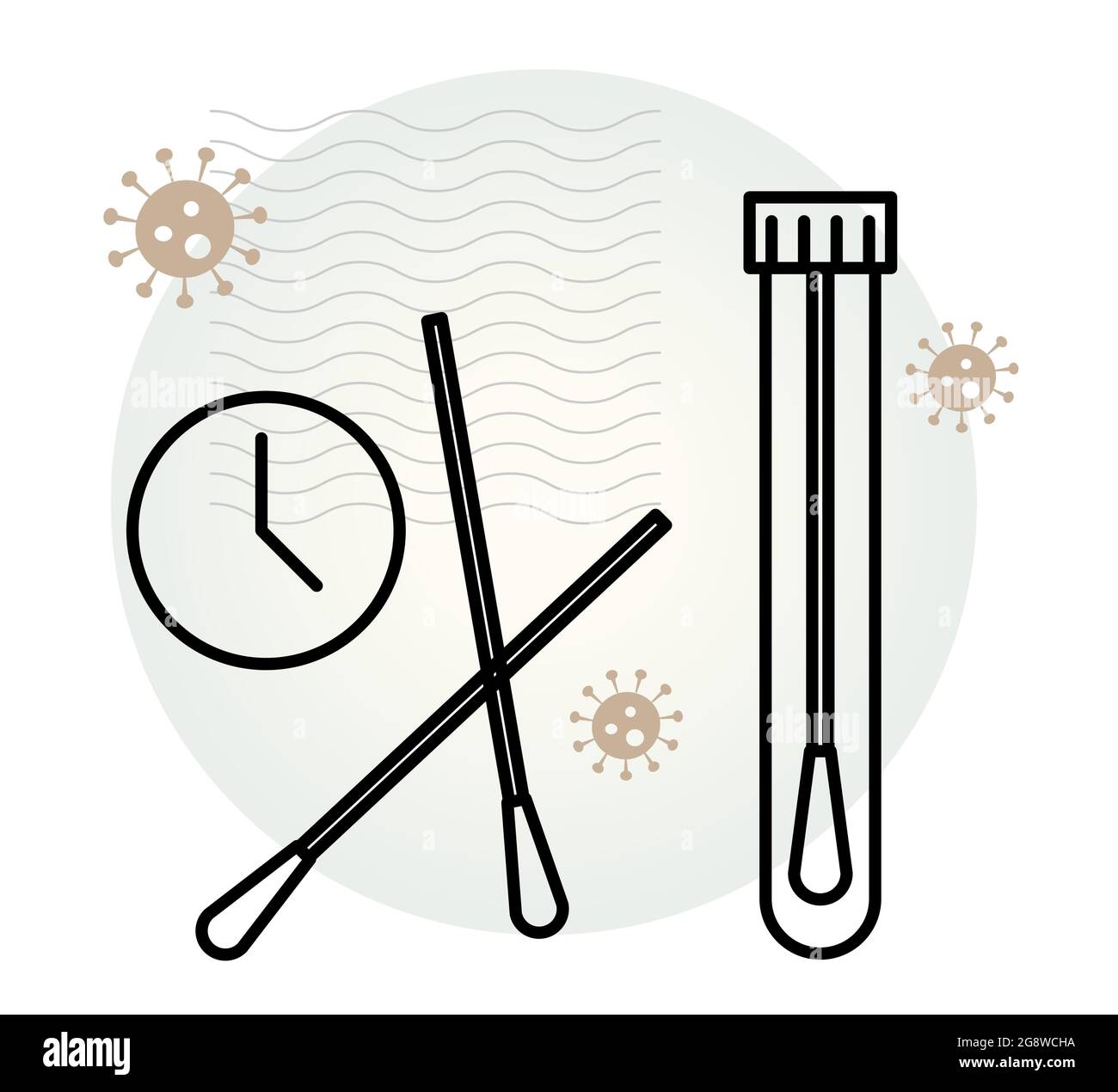 Covid test delay Stock Vector Images - Alamy