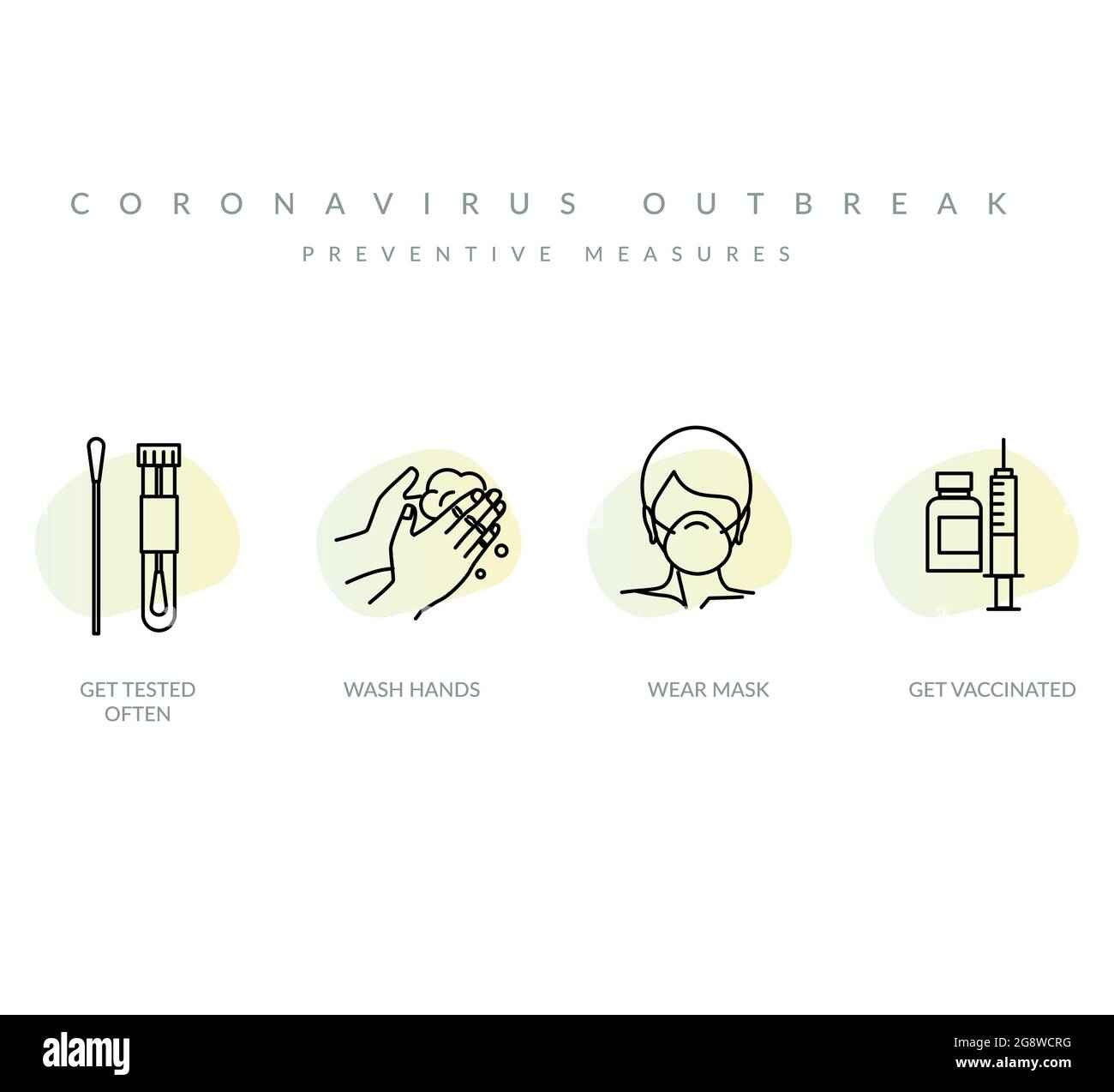 Coronavirus Pandemic - Preventive Measures - Icon as EPS 10 File Stock ...
