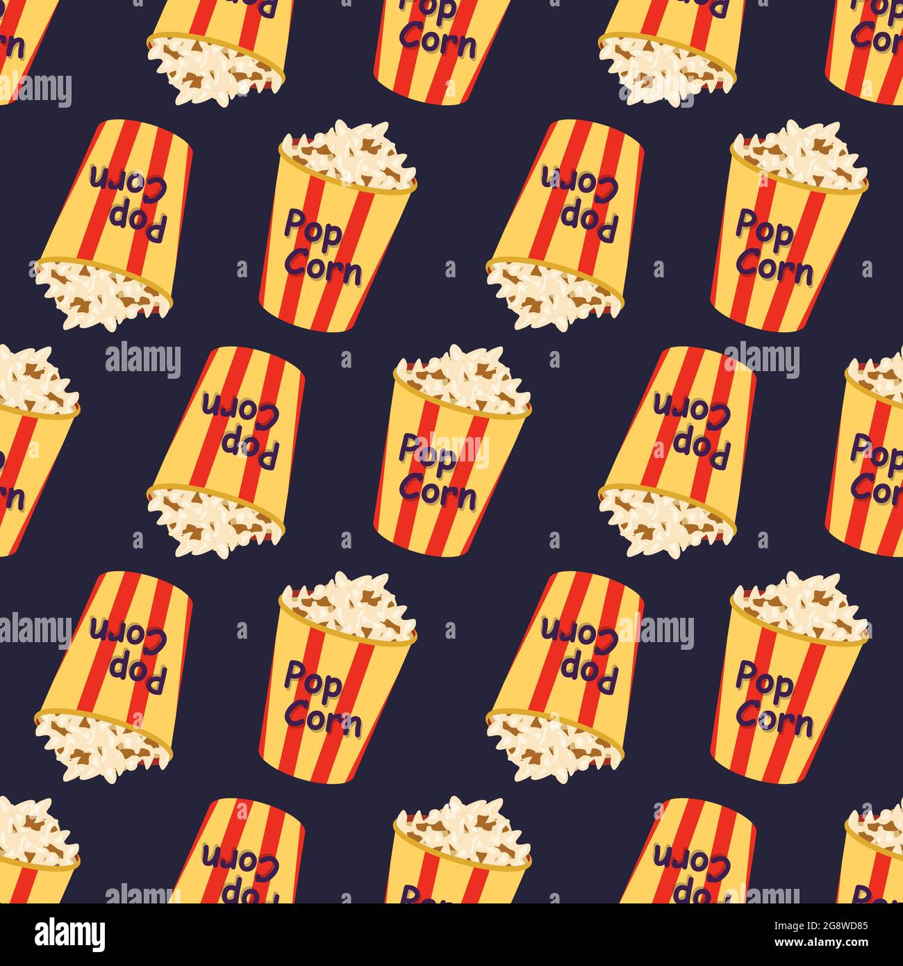 Bucket popcorn striped box Stock Vector Images - Alamy