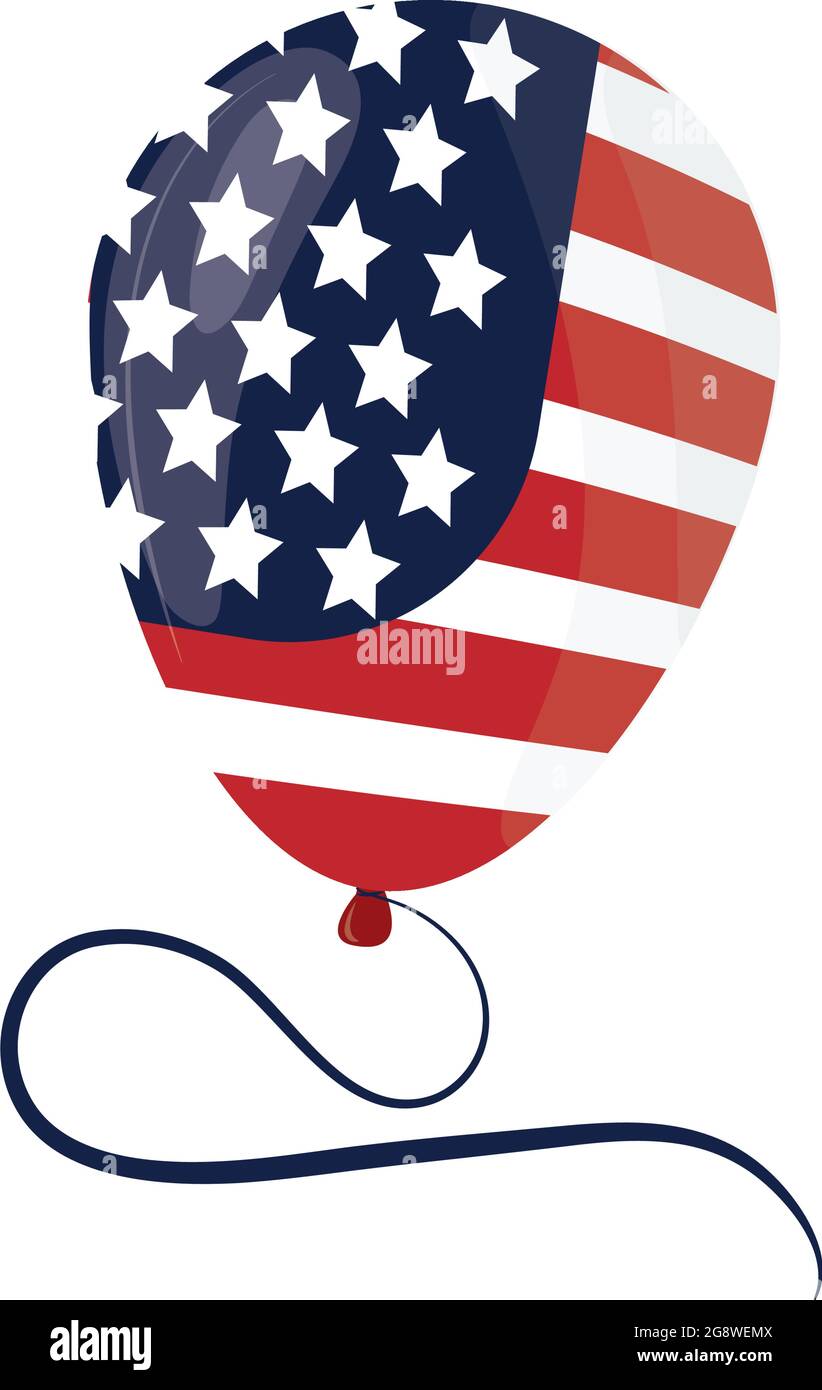 balloon with united states flag Stock Vector Image & Art - Alamy