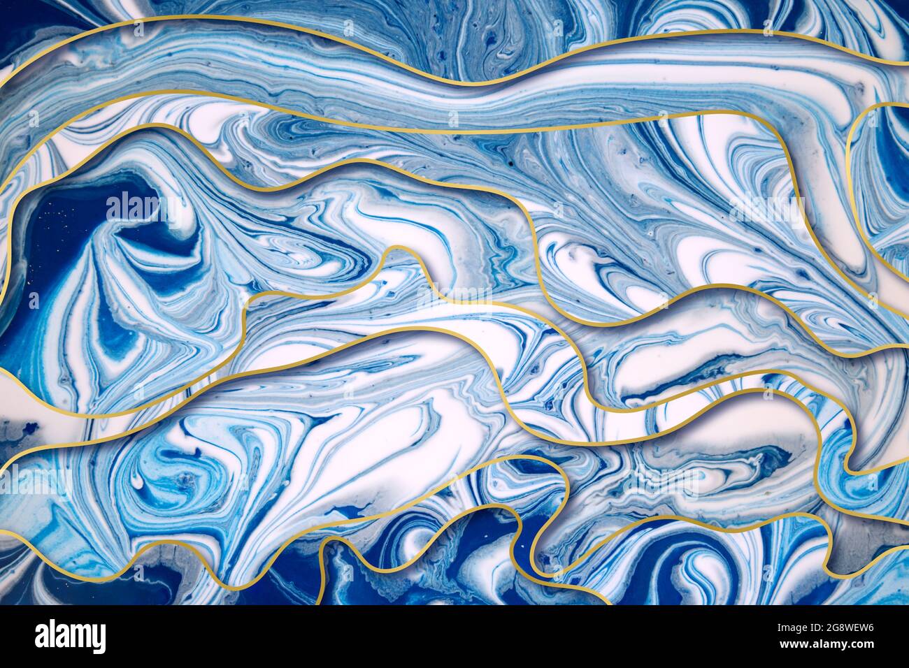 Agate ripple pattern imitation. Blue abstract illustration Stock Photo ...