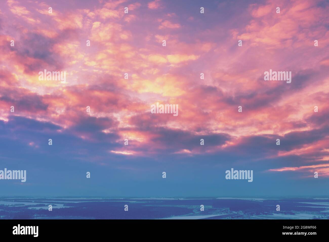 Colorful cloudy sky at sunset. Gradient color. Sky texture. Abstract ...