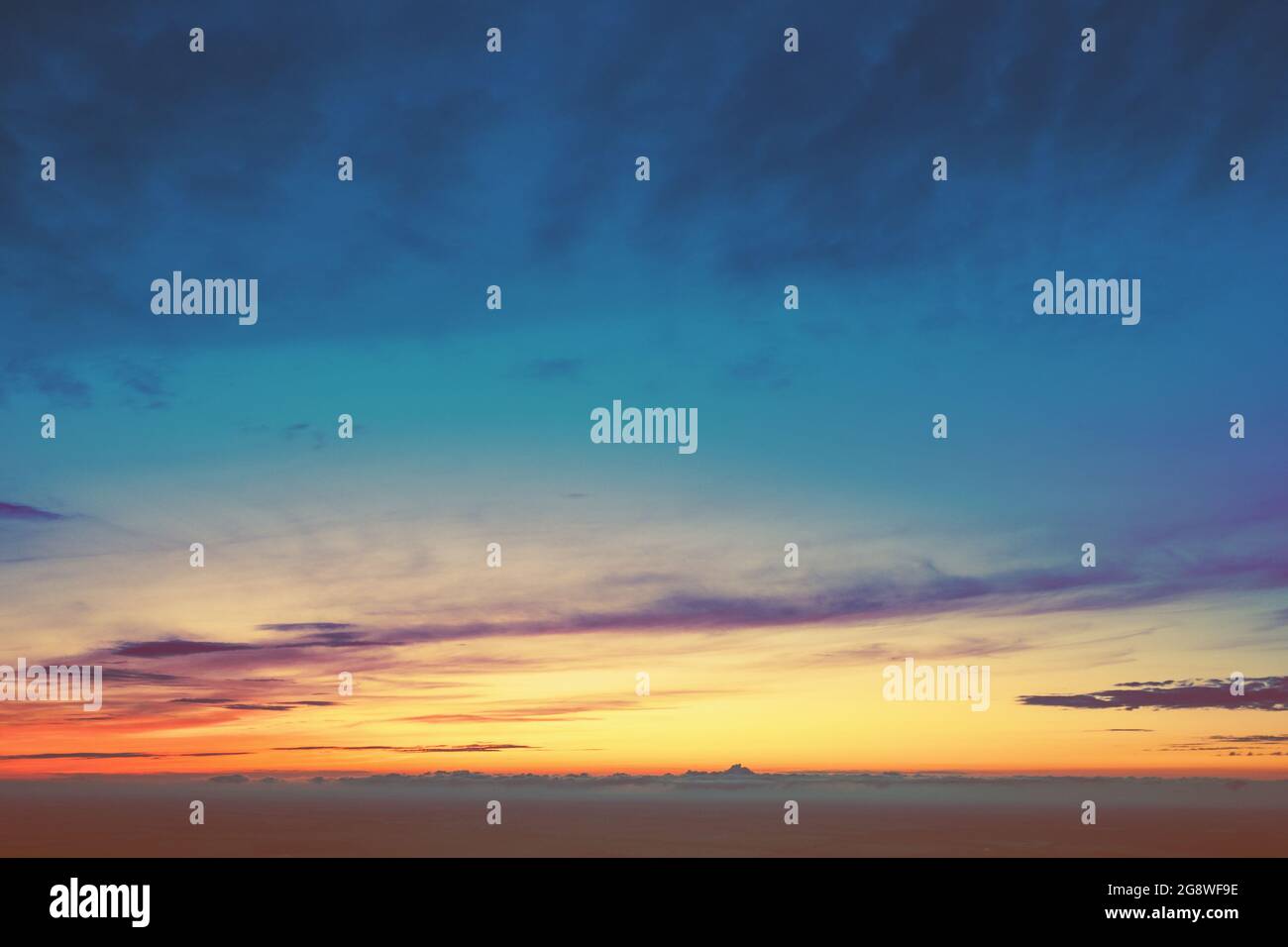 Colorful cloudy sky at sunset. Gradient color. Sky texture. Abstract ...
