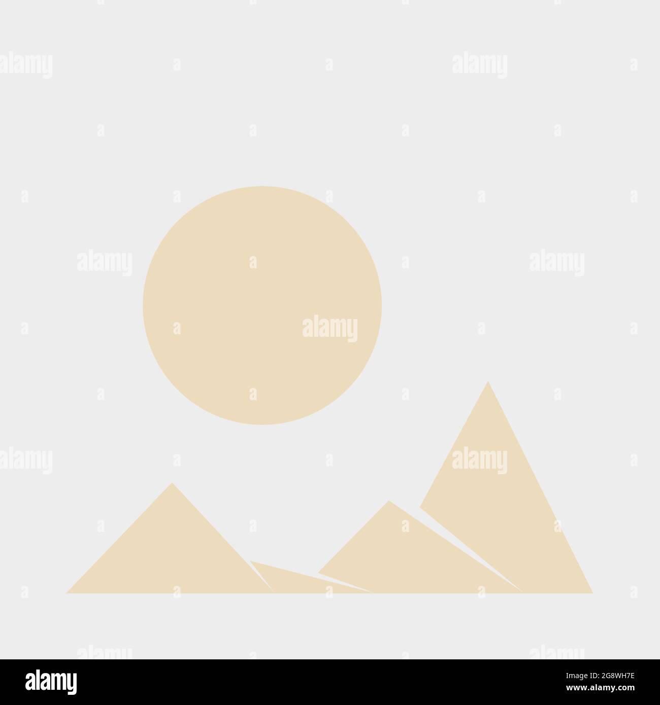 Geometric Mountains silhouette generative art poster illustration Stock ...