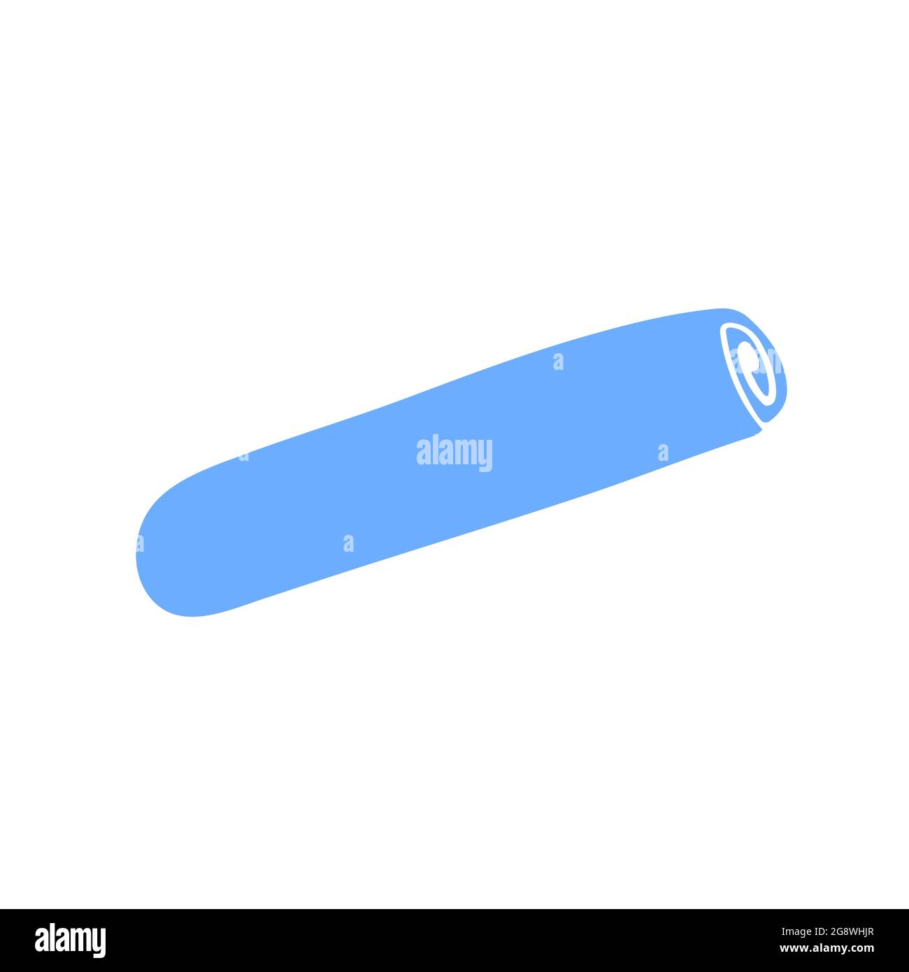Illustration yoga mat cartoon style blue color Stock Vector Image & Art ...