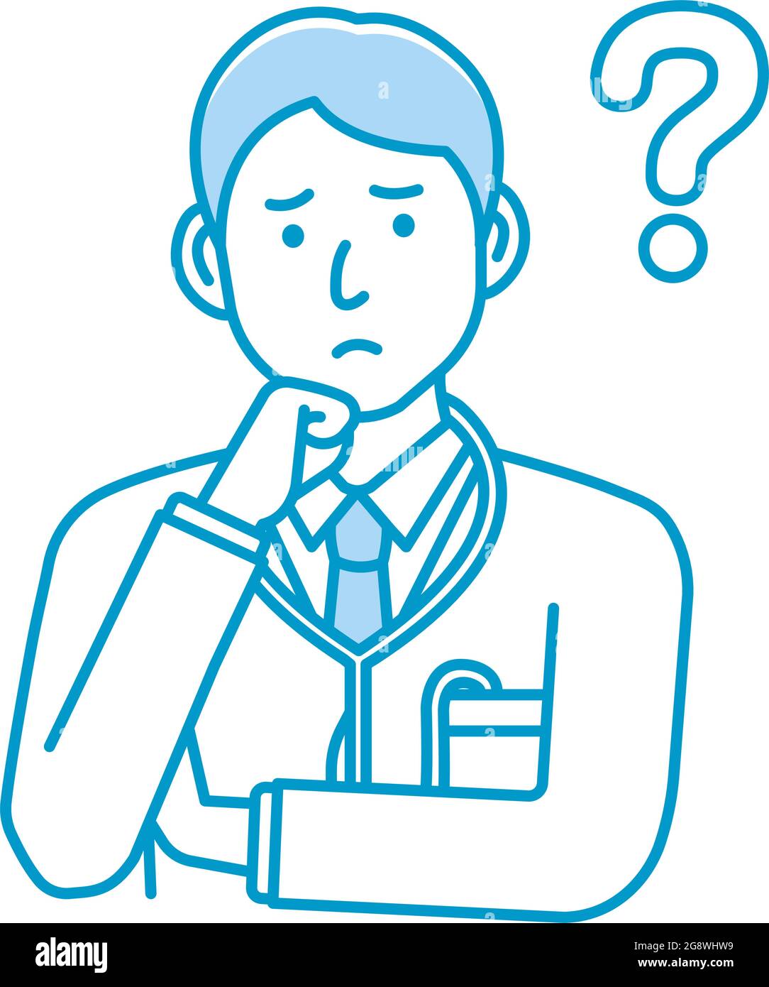 Physician Thinking Stock Vector Images - Alamy