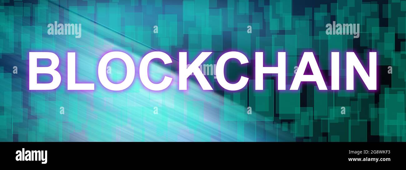 Illustration of a blockchain concept Stock Photo - Alamy