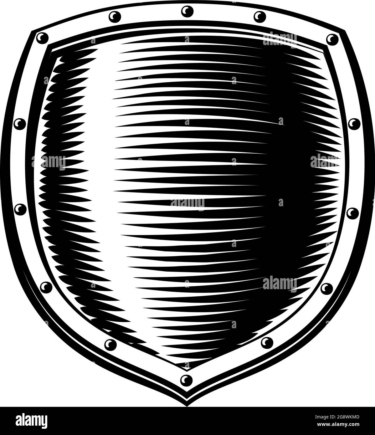 Medieval Shield Vintage Etching Woodcut Style Stock Vector Image & Art ...