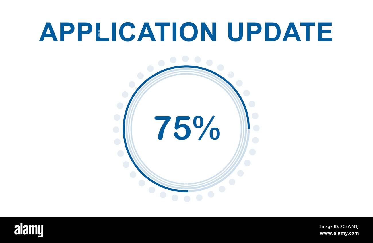 Application update concept on white background Stock Photo - Alamy