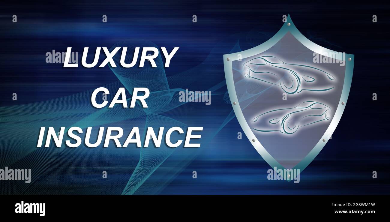 Illustration of a luxury car insurance concept Stock Photo - Alamy