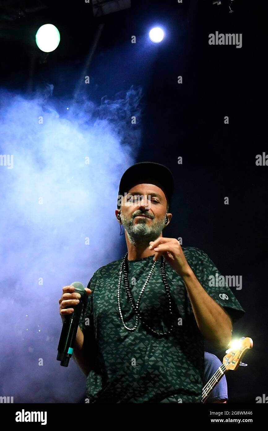Rome, Italy. 22nd July, 2021. Samuel Subsonica durante il Concerto a ...