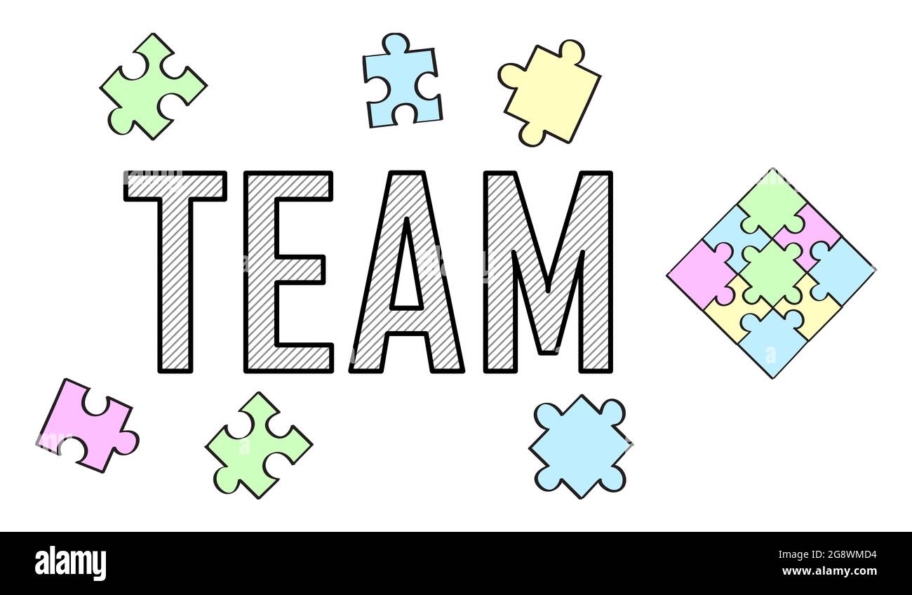 Illustration of a team concept Stock Photo - Alamy