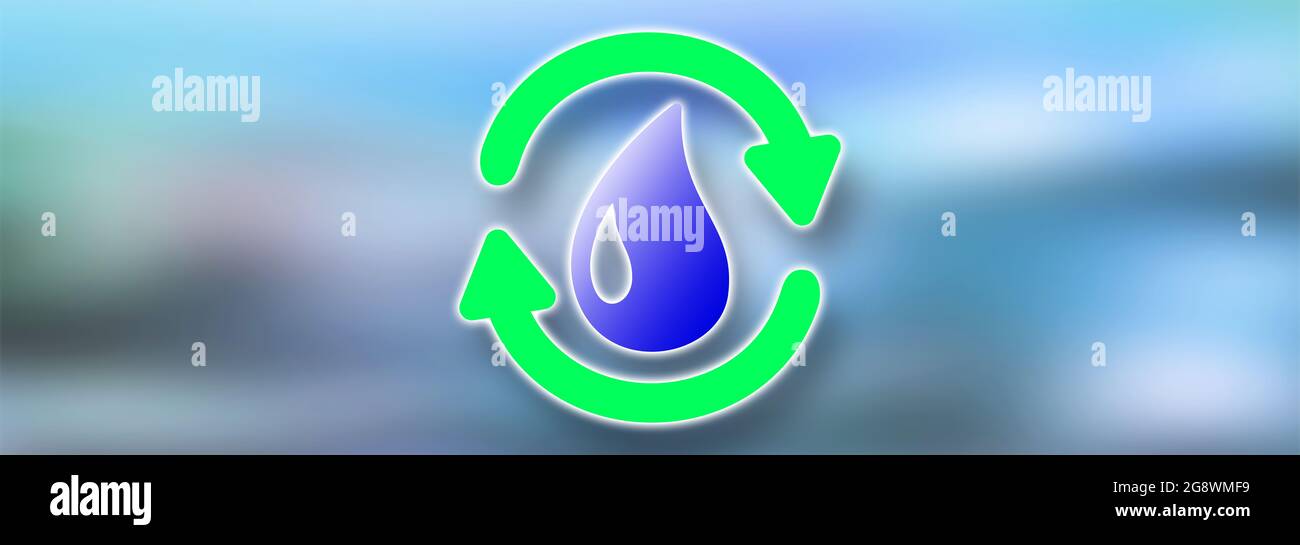 Illustration of a water recycling concept Stock Photo - Alamy
