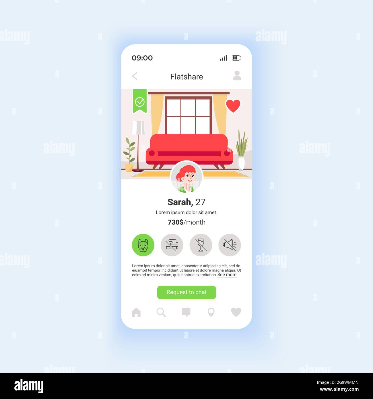 Flatmate share Stock Vector Images - Alamy